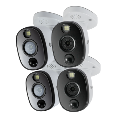 Motion Sensor, Motion-Activated Security Camera SWPRO-4KWLB - 4 Pack