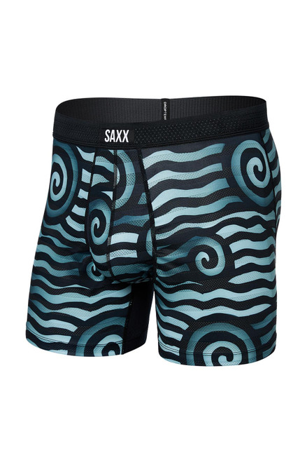 Saxx DropTemp Cooling Mesh Boxer Brief | Rip Tide Stripe Navy | SXBB09F ...