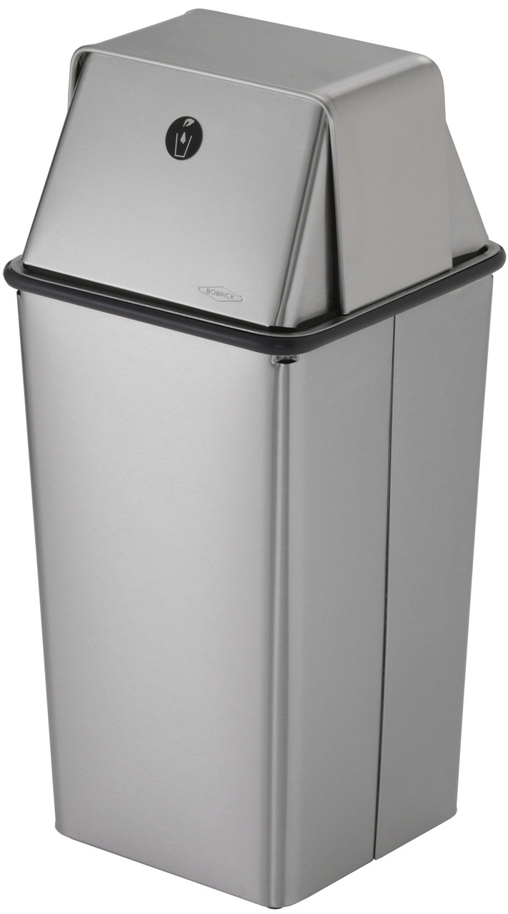 Bobrick B-2250 - Floor-Standing Waste Receptacle with Top | Handy Washroom