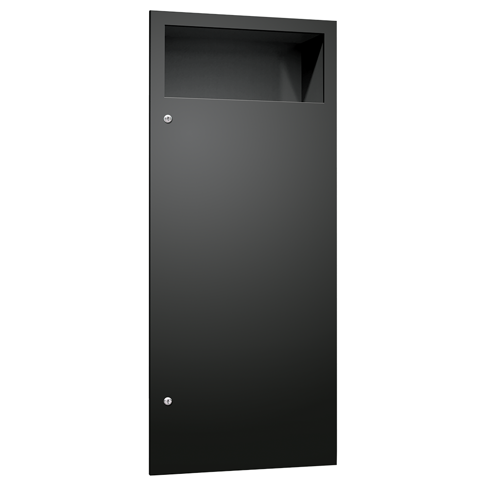 ASI 6474-41PC - Matte Black Recessed Waste Receptacle - 12 gal. | Handy ...