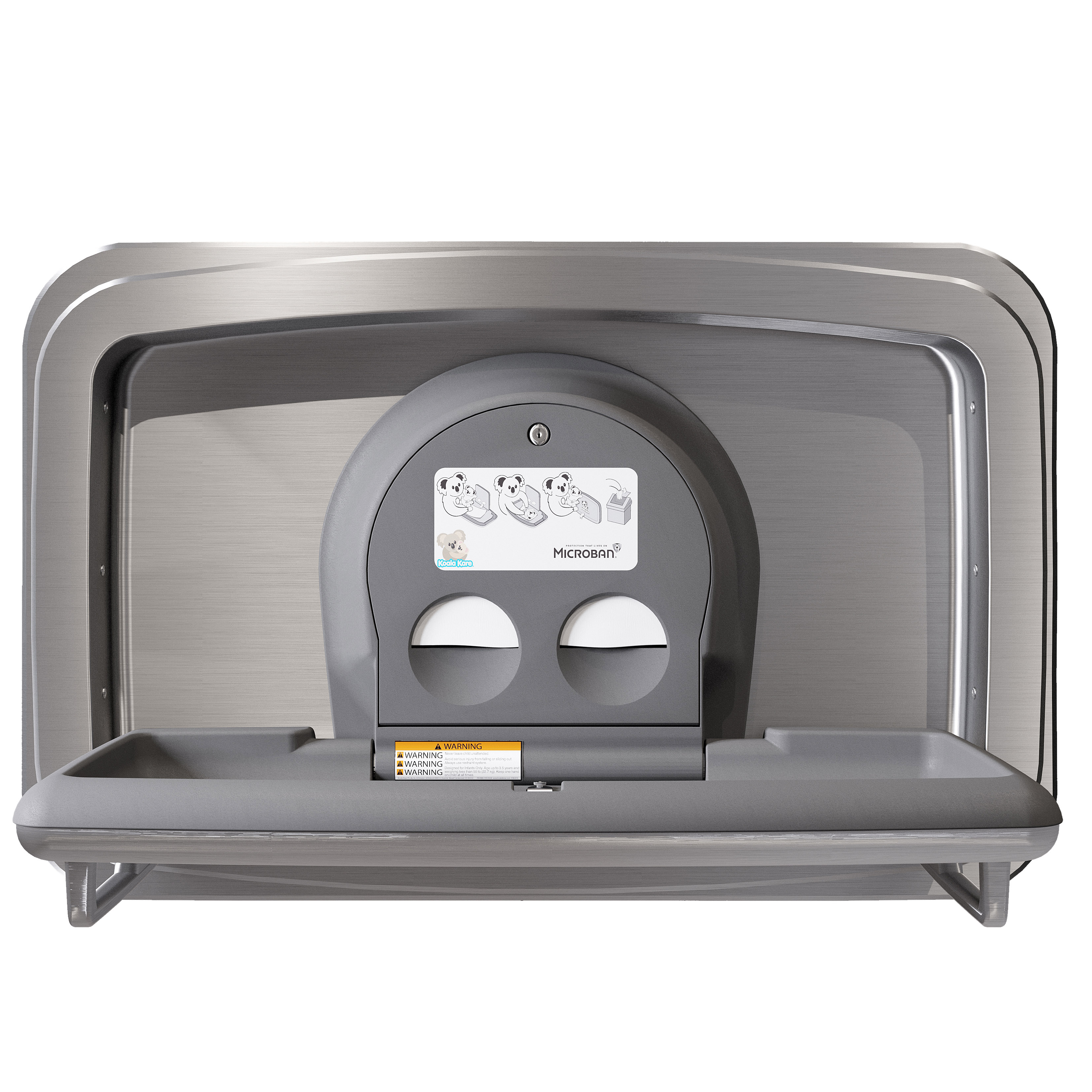 Koala Kare KB310-SSWM - Horizontal Stainless Steel Surface Mounted Baby ...