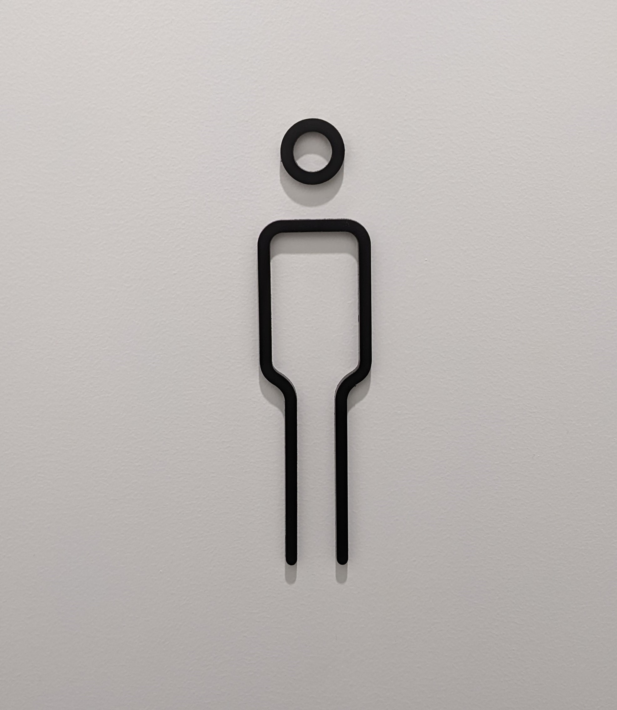 Modern Male and Female Washroom Sign - Black | Handy Washroom