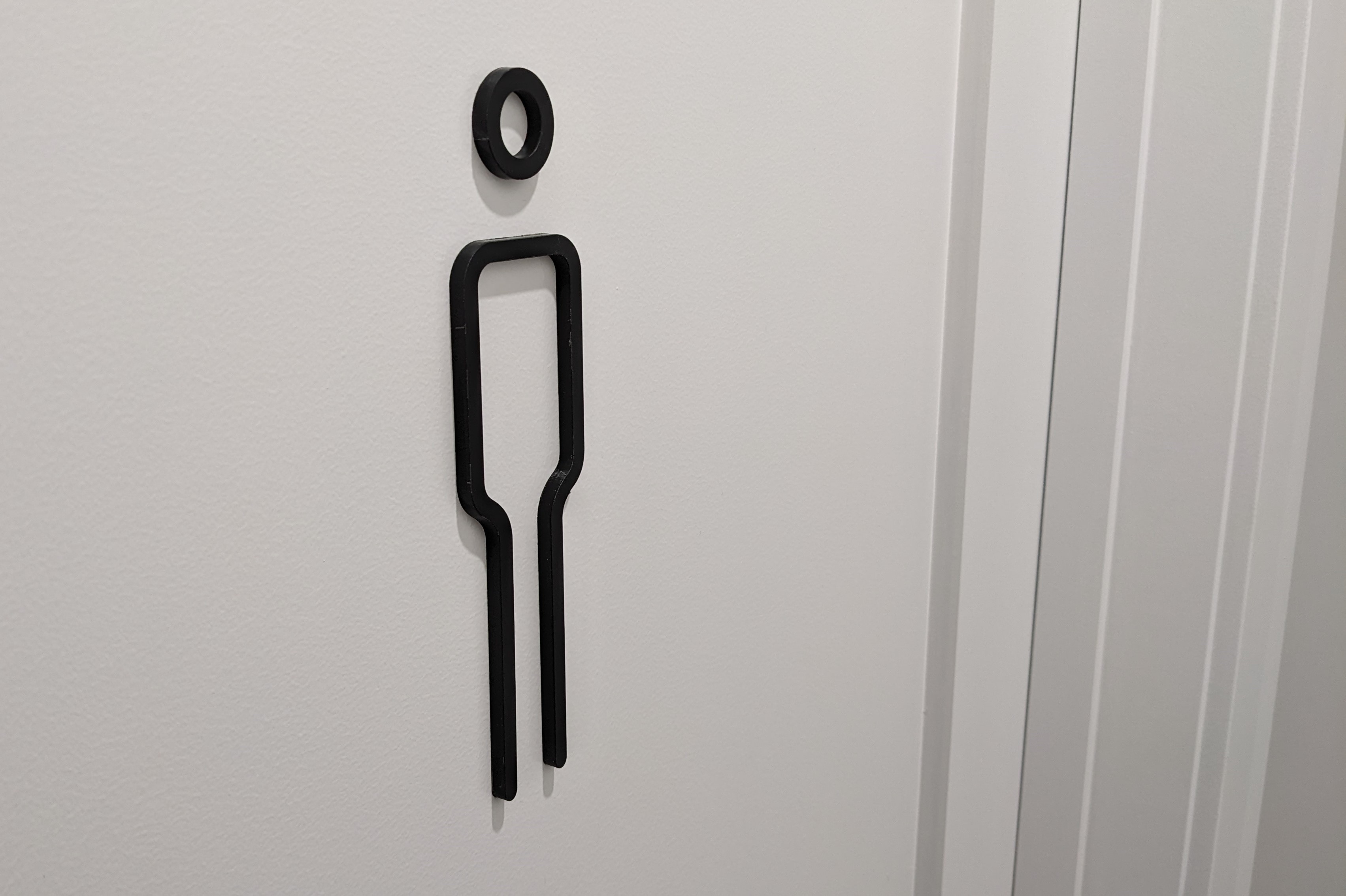 Modern Male and Female Washroom Sign - Black | Handy Washroom