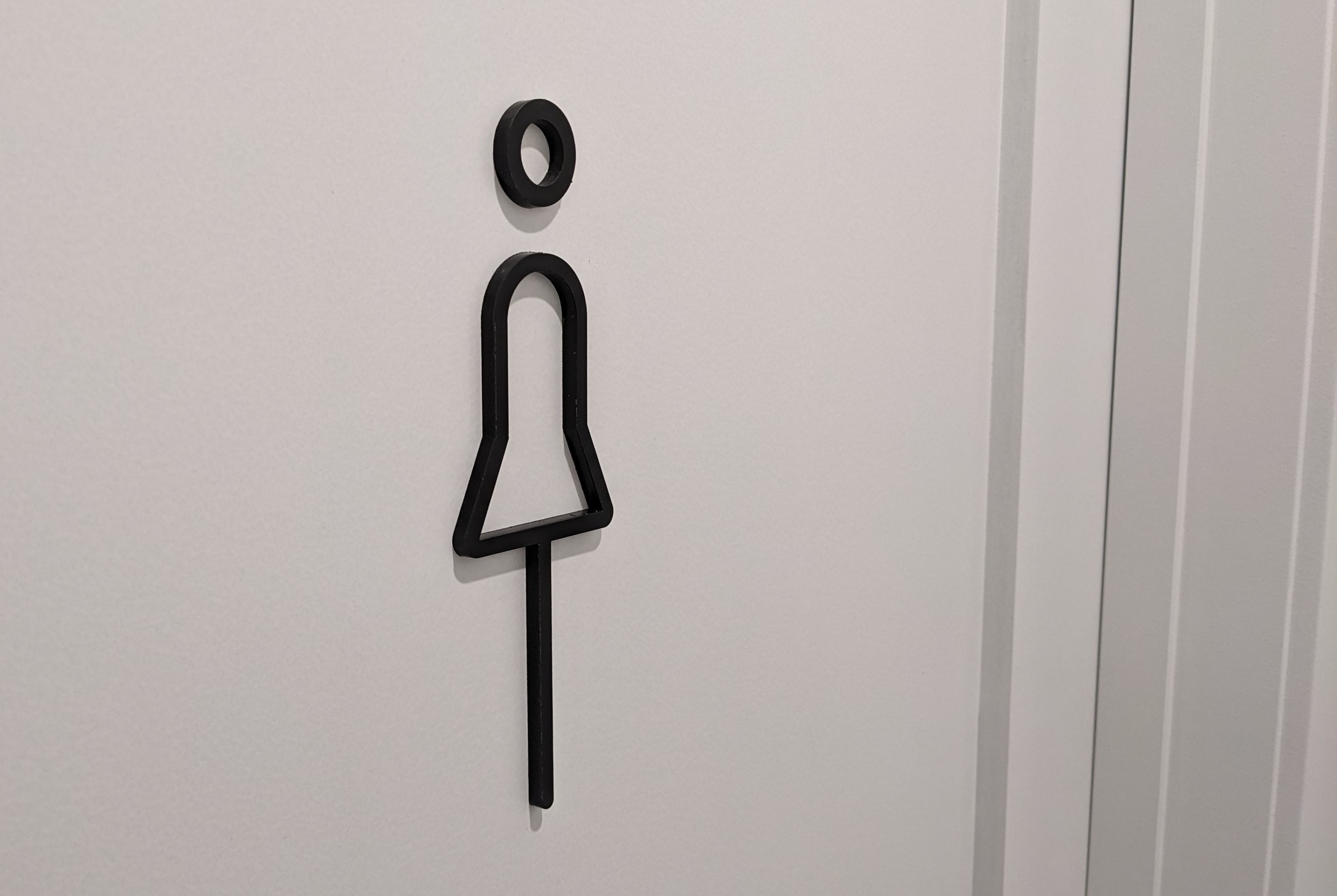 Modern Male and Female Washroom Sign - Black | Handy Washroom