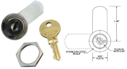 Bobrick B-3944-30 - Replacement Lock And Key for 1.5" latch | Handy ...