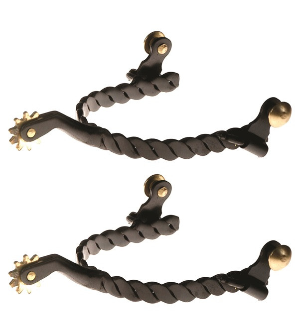 Black Steel Twisted Spurs | Jacks Inc