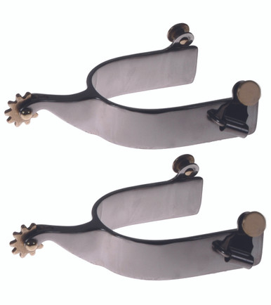 Stainless Steel Roping Spurs with Smooth Band | Jacks Inc
