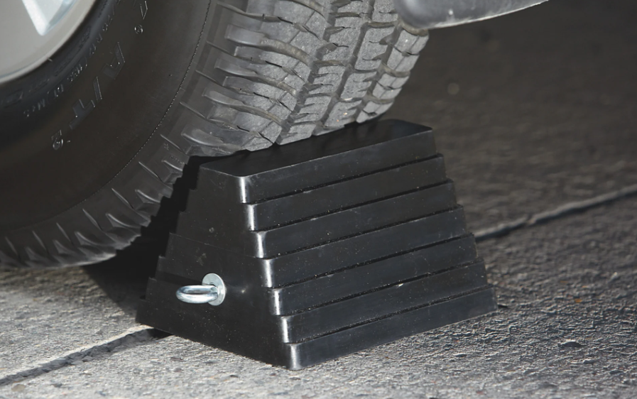 Double-Sided Pyramid Wheel Chock - All Rubber