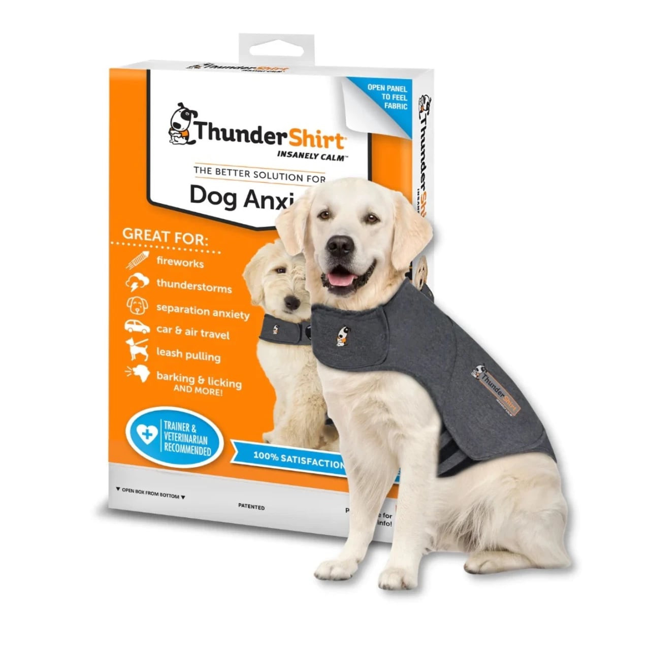 ThunderShirt for Dogs - Calming Anxiety Relief Shirt | Vet Recommended ...