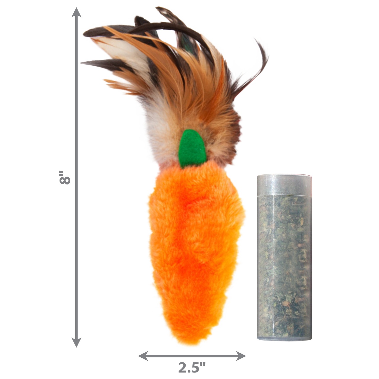 KONG Refillables Carrot Feather Top Cat Toy - Sierra Pet Products