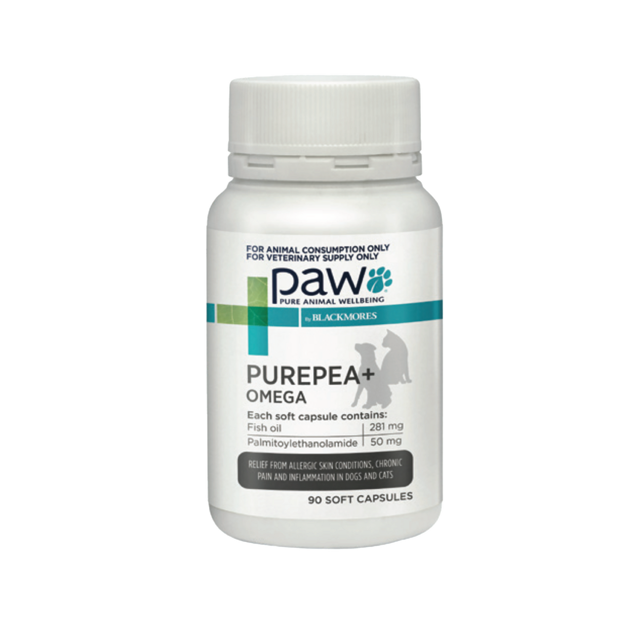 PAW PurePEA+ Omega for Dogs & Cats - 90 Capsules - Sierra Pet Products