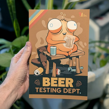 Beer Testing Dept. Print (Dark Ale Limited Edition) - Dead Zebra, Inc Shop