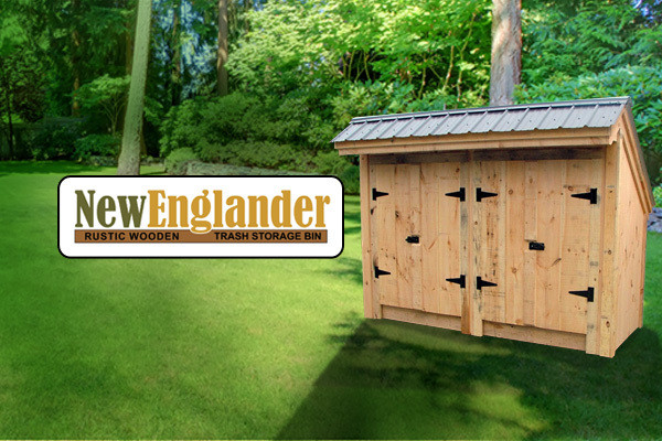 Outdoor Trash Can Storage Shed and Wood Garbage Can Enclosures