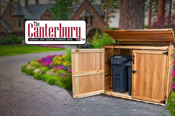 Outdoor Trash Can Storage Shed and Wood Garbage Can Enclosures