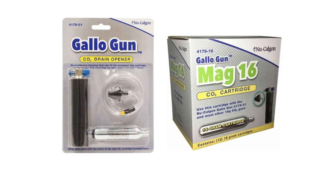 Nu-Calgon Gallo Gun CO2 Drain Opener Bundle (4179-01 & 16)