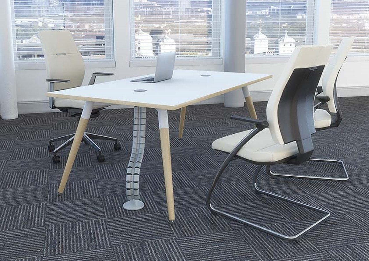 Gresham Moment Rectangular Steel Leg Boardroom Meeting Room Leg Table ...