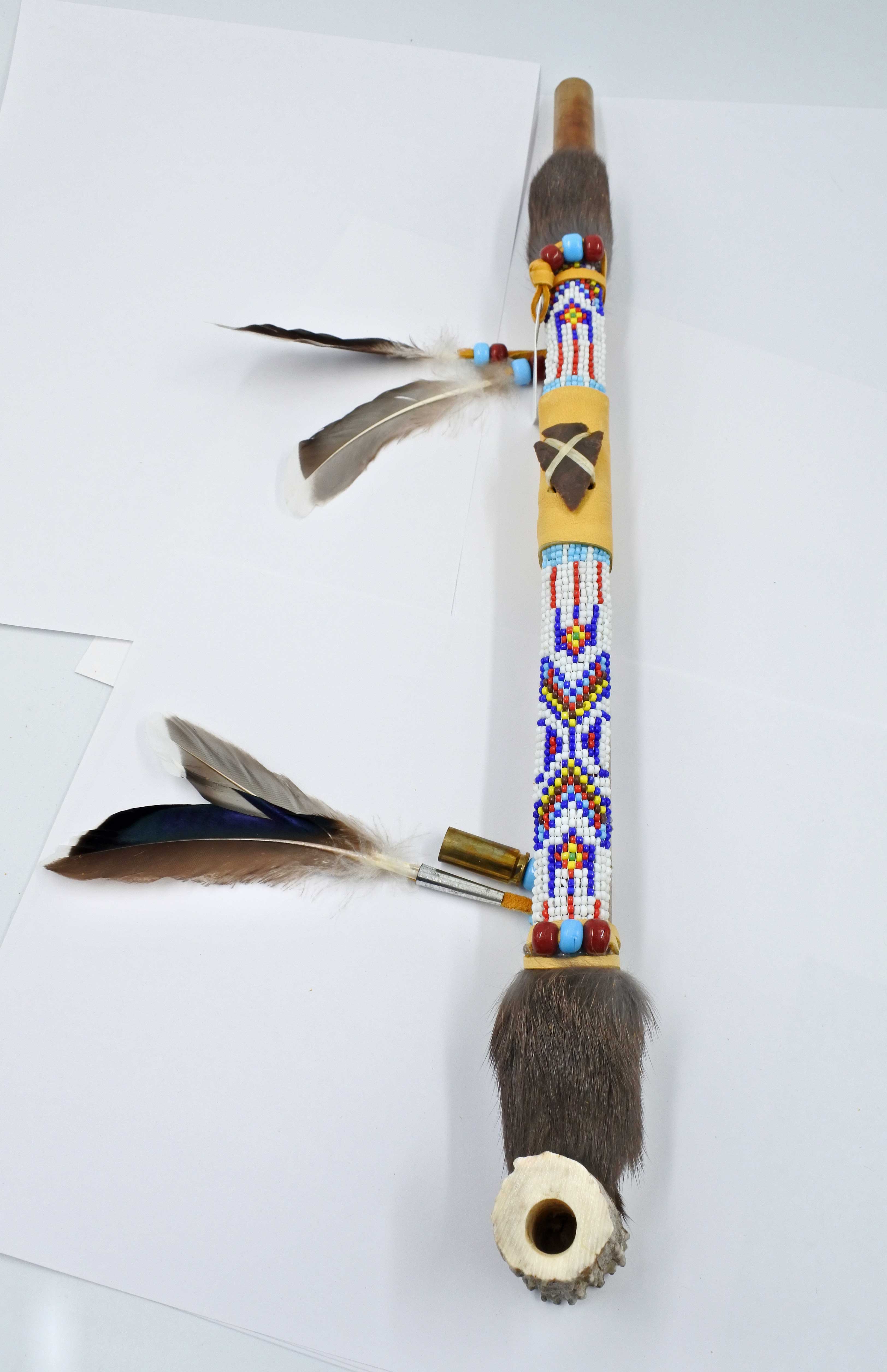 Authentic Native American Navajo Peace Pipe Handcrafted 17" Long - All ...