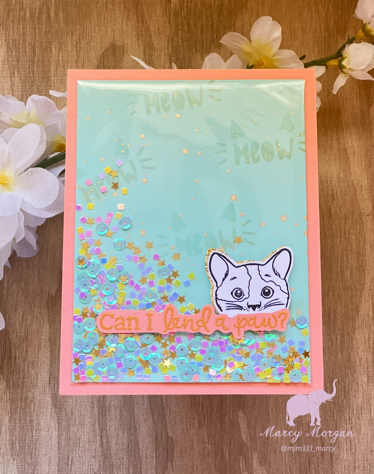 Meow Cat Stencil - A Colorful Life Designs