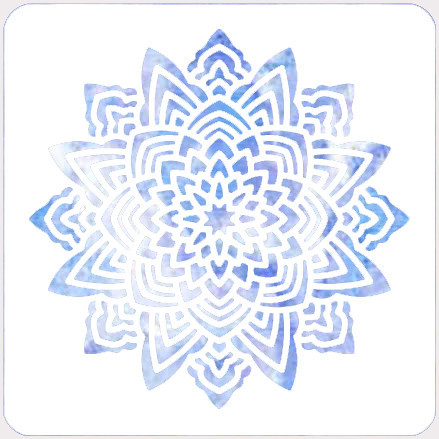 Icy Snowflake Stencil - A Colorful Life Designs