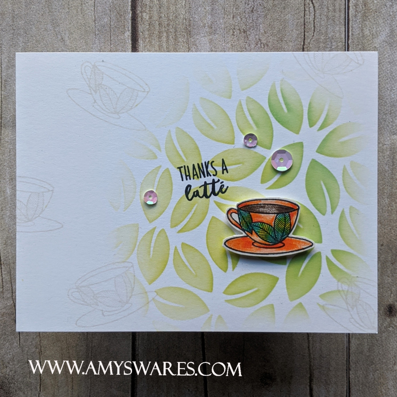 Coffee Beans Stencil - A Colorful Life Designs