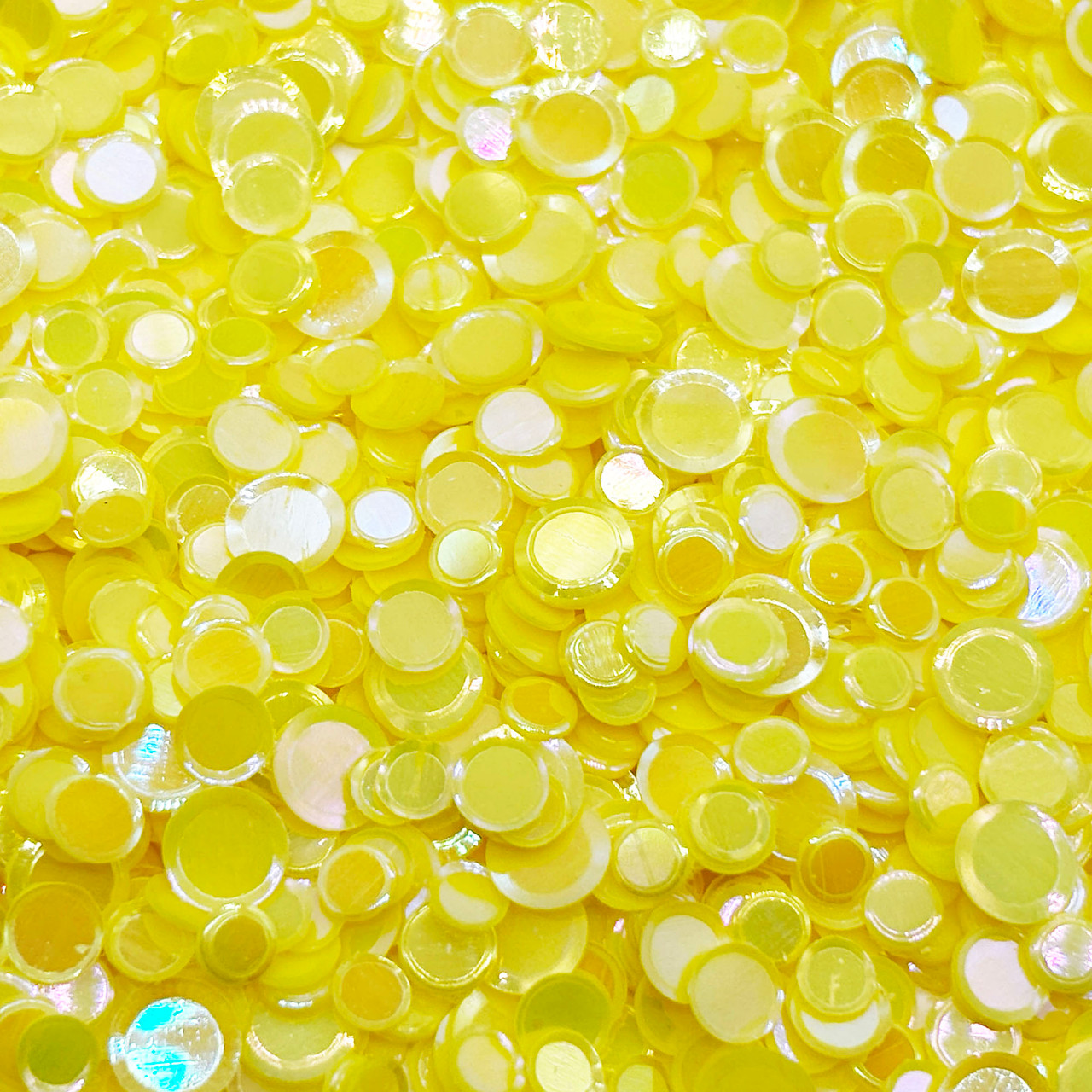 Opaque Iridescent Lemon Yellow Card Bling - A Colorful Life Designs