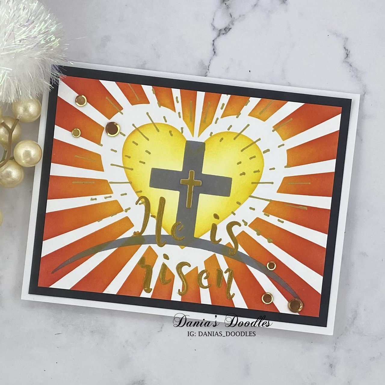 Radiant Cross Stencil - A Colorful Life Designs