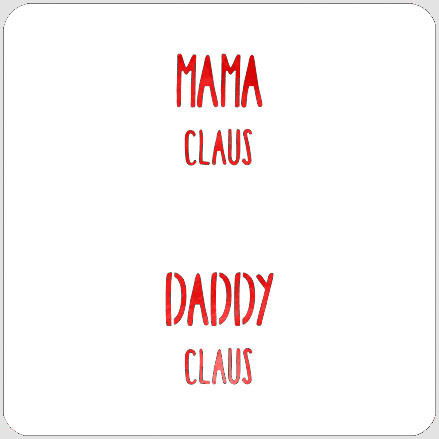 Mama & Daddy Claus Stencil - A Colorful Life Designs