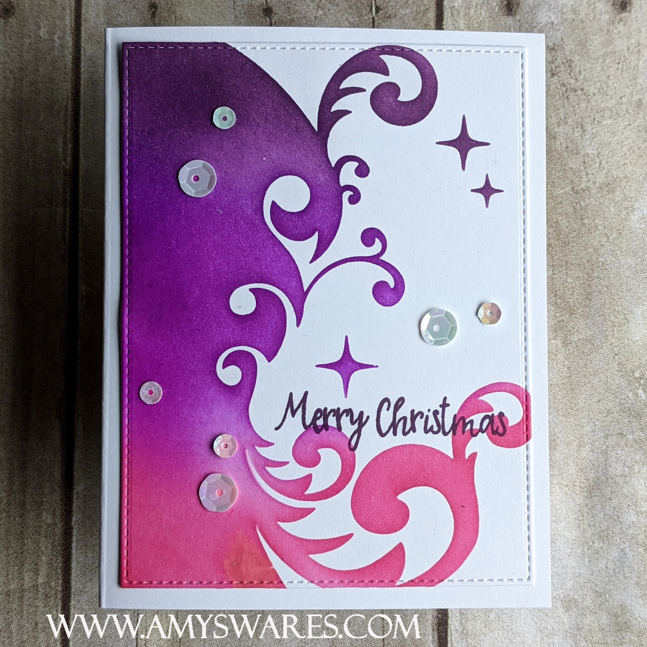 Split Bling Swirl Stencil - A Colorful Life Designs