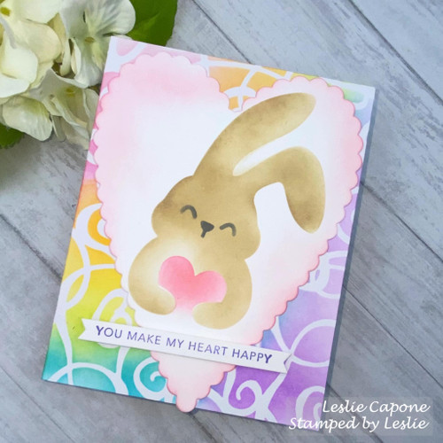 Bunny Hug Stencil - A Colorful Life Designs