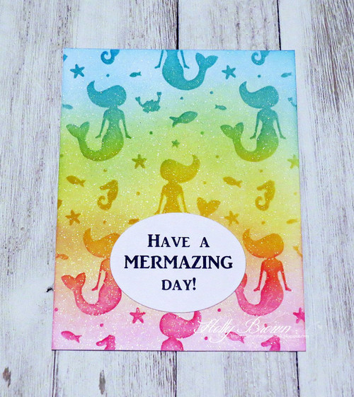 Mermaid Crossing Stencil - A Colorful Life Designs