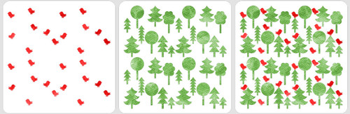 Layered Bird Trees Stencil - A Colorful Life Designs