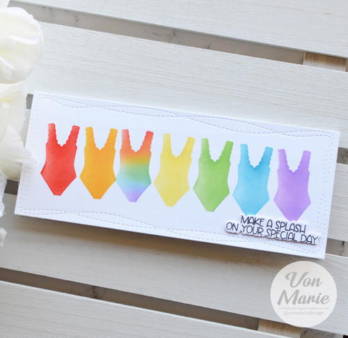 Marvelous Masks Bathing Suit Stencil - A Colorful Life Designs