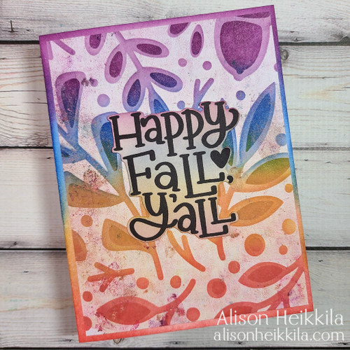 Layered Fall Foliage Stencil - A Colorful Life Designs