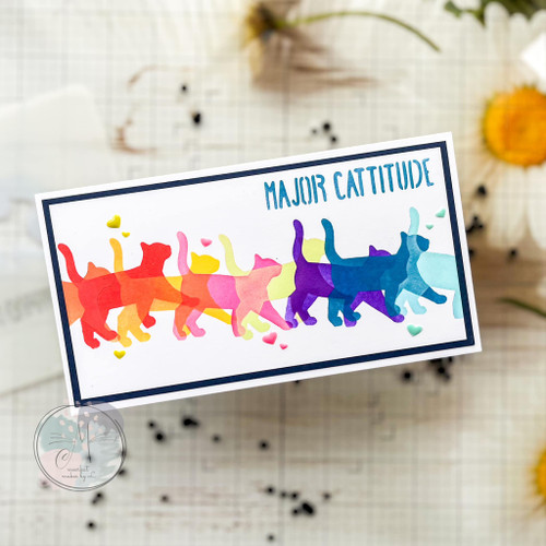 Cattitude Stencil - A Colorful Life Designs