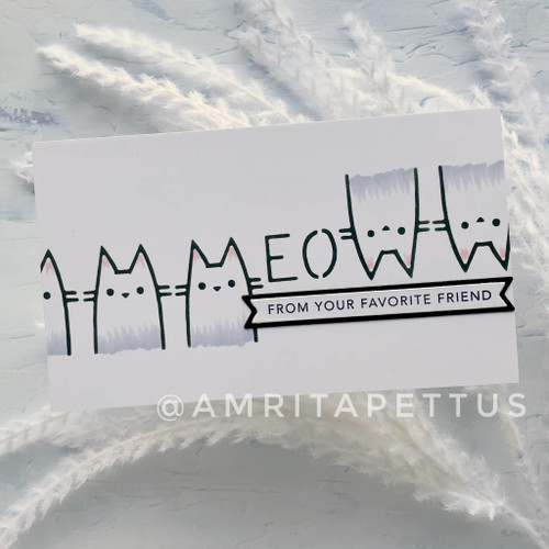 Two Cat Meow Stencil - A Colorful Life Designs