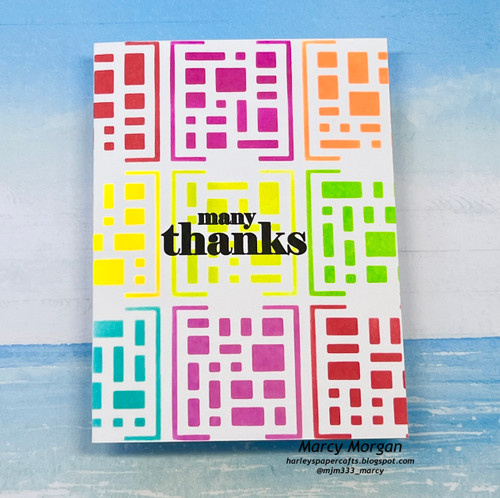 Alternating Squares Stencil - A Colorful Life Designs
