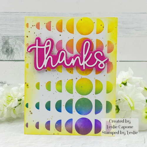 Quarter Moons Stencil - A Colorful Life Designs