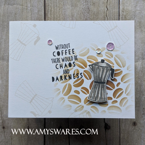 Coffee Beans Stencil - A Colorful Life Designs