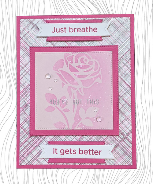 Split Rose Stencil - A Colorful Life Designs