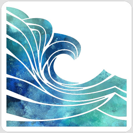 King Tidal Wave Stencil - A Colorful Life Designs