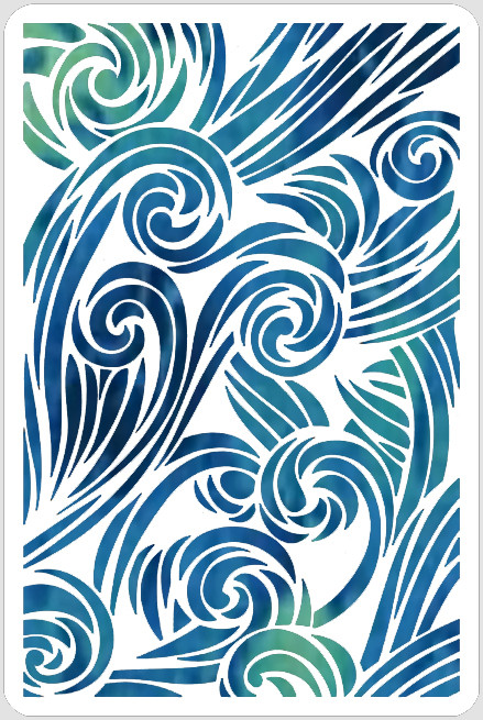 King Tidal Wave Stencil - A Colorful Life Designs