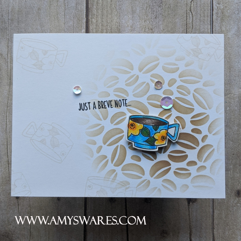 Coffee Beans Stencil - A Colorful Life Designs