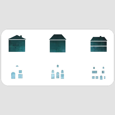 Layered Houses Stencil - A Colorful Life Designs