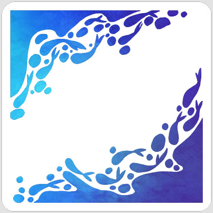 Fish Border Stencil - A Colorful Life Designs