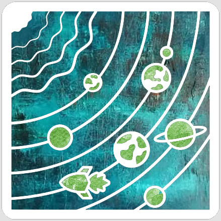 Layered Solar System Stencil - A Colorful Life Designs