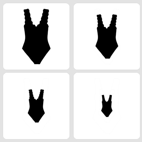 Marvelous Masks Bathing Suit Stencil - A Colorful Life Designs