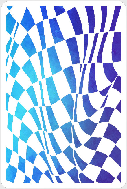 Crumpled Checks Stencil - A Colorful Life Designs