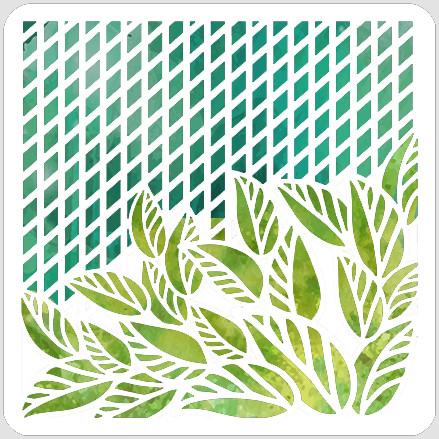 Lined Leaves Stencil - A Colorful Life Designs