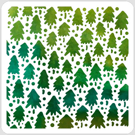 Forest of Trees Stencil - A Colorful Life Designs