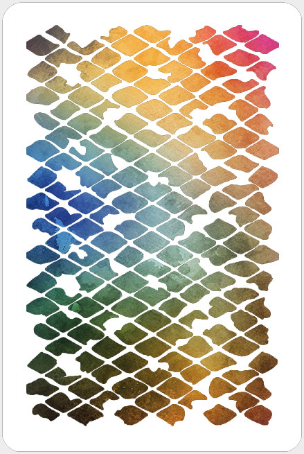 Messy Diamond Grid Stencil - A Colorful Life Designs